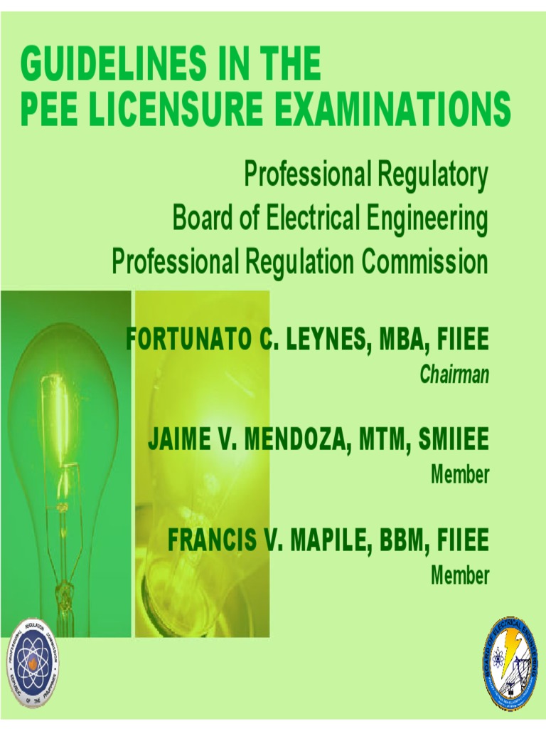 PEE Guidelines 2011 | Download Free PDF | Licensure | Engineer