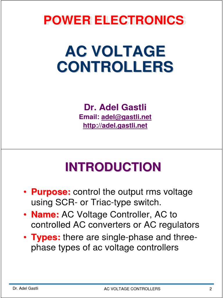 AC Voltage Controllers | PDF | Power Engineering | Power Electronics