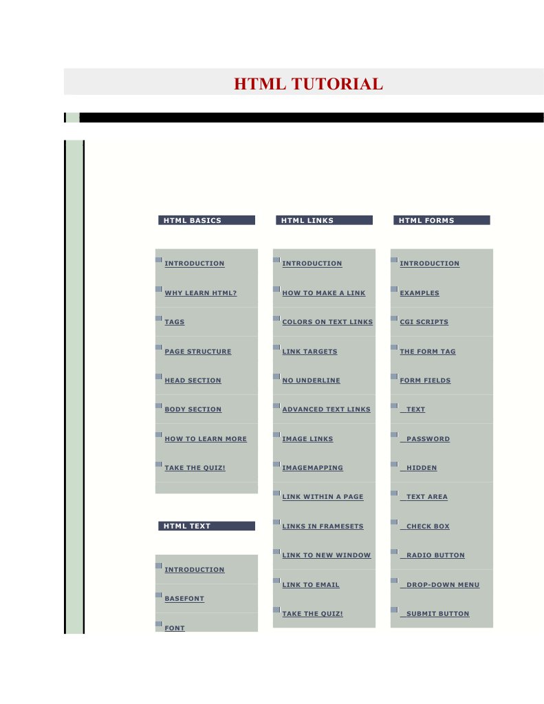 HTML Tutorial | Download Free PDF | Hyperlink | Html Element
