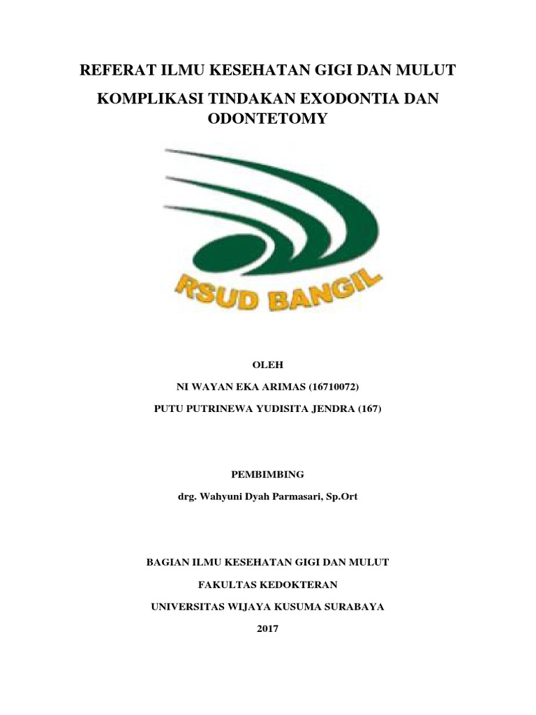 Cover Dan Pengesahan Referat Gilut | PDF