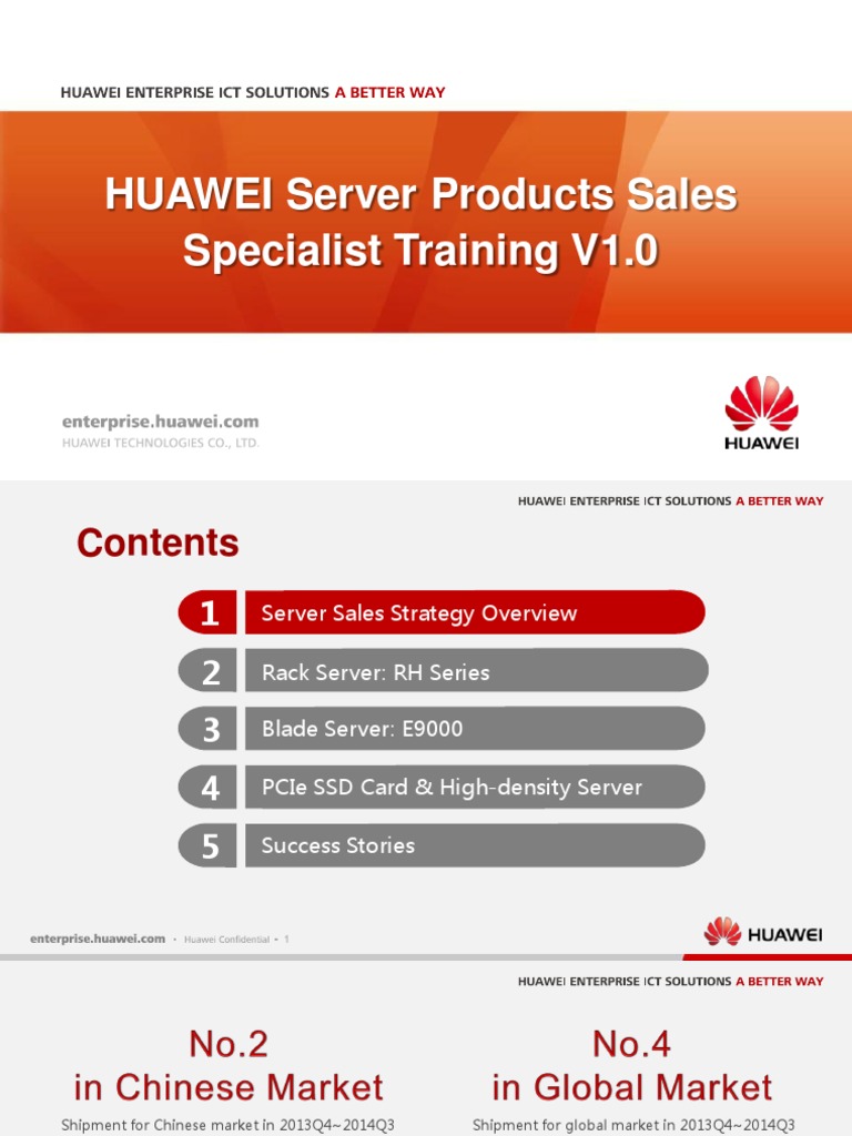 02-HUAWEI Server Products Sales Specialist Training V1.0 | PDF | Server ...