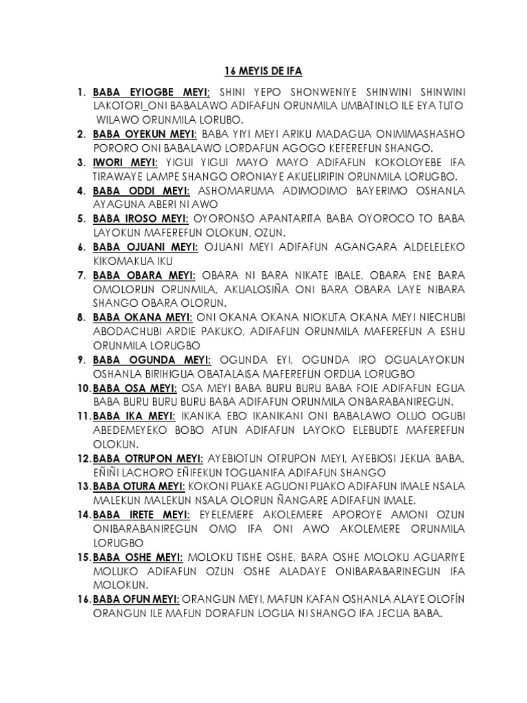 16 Meyis de Ifa | PDF