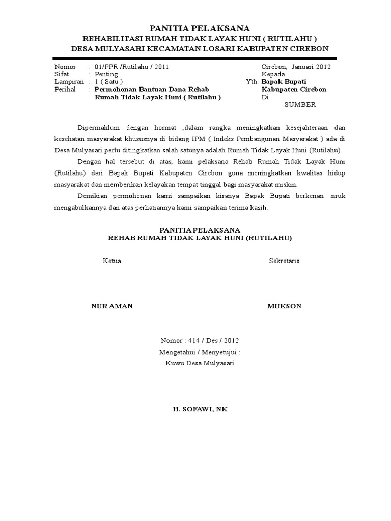 Proposal Rutilahu | PDF