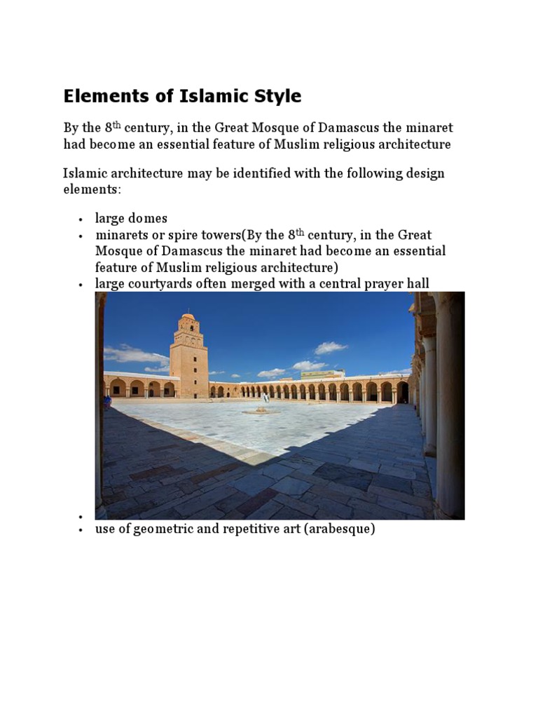 Elements of Islamic | Download Free PDF | Mosque | Vault (Architecture)