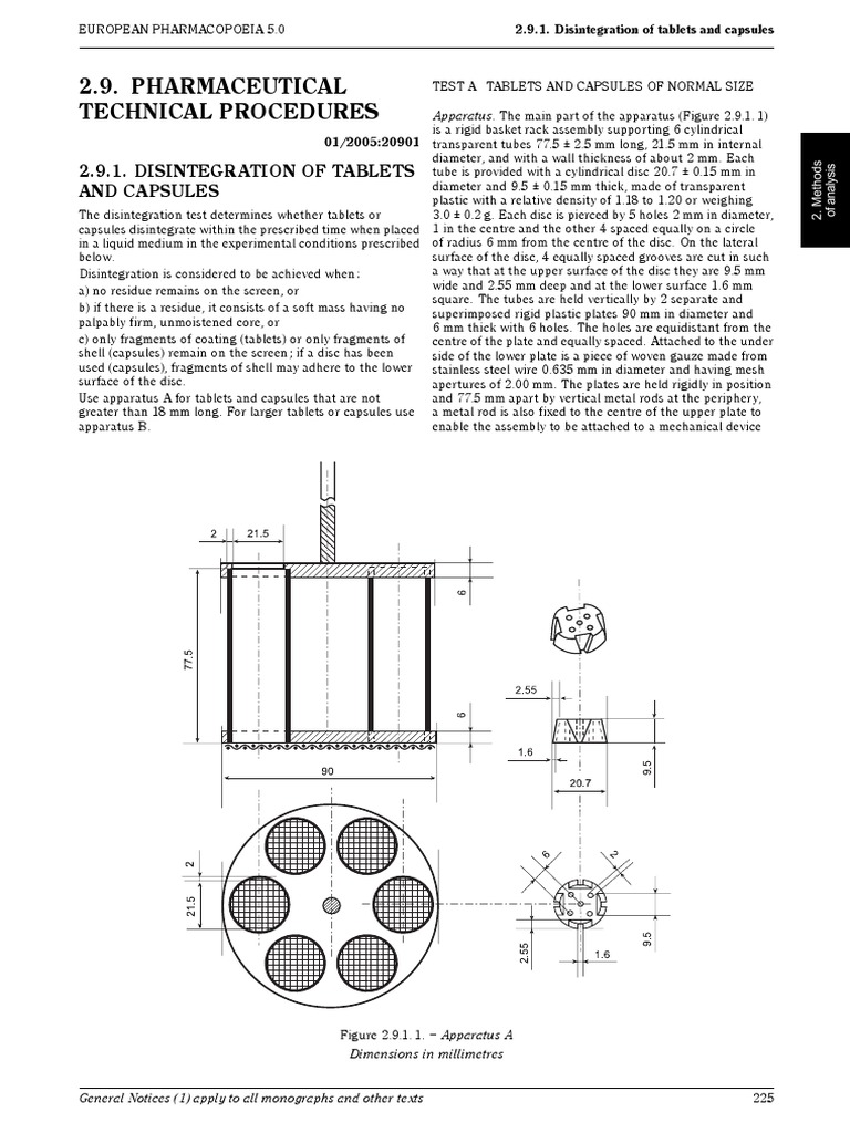 Disintegration Testing Procedures and Apparatuses for Various Drug ...