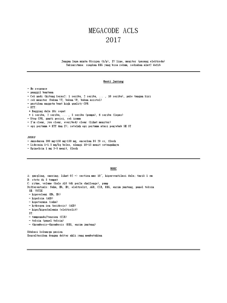 Panduan ACLS untuk Medis | PDF