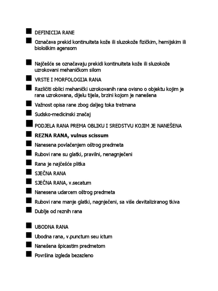 Definicija Rane | PDF