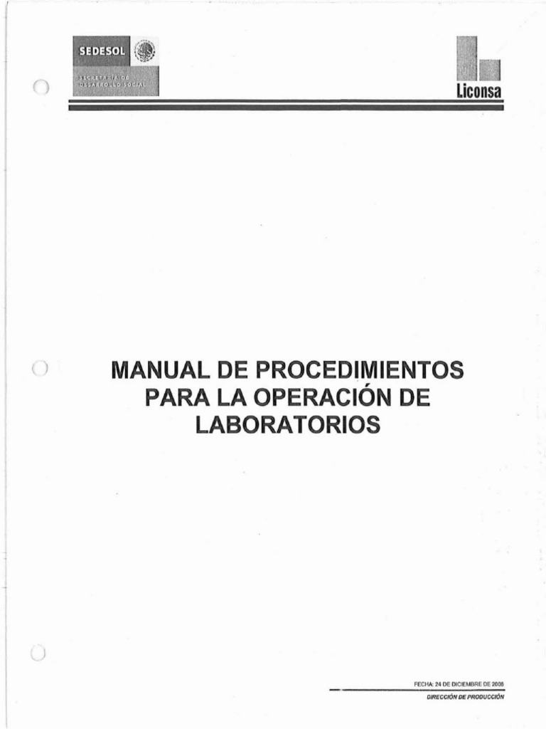 Procedimientos de Laboratorio Liconsa | PDF | Medición | Muestreo ...