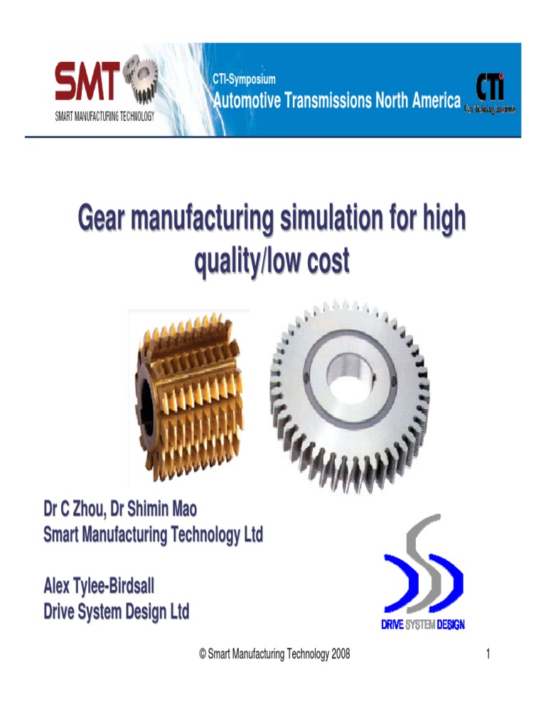 Gear Manufacturing Process | PDF | Gear | Simulation