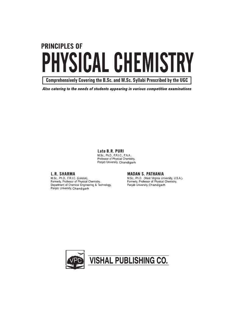 Principles of Physical Chemistry | PDF | Nuclear Magnetic Resonance ...