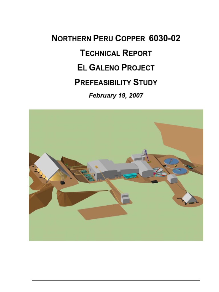Galeno Project | PDF | Molybdenum | Mining