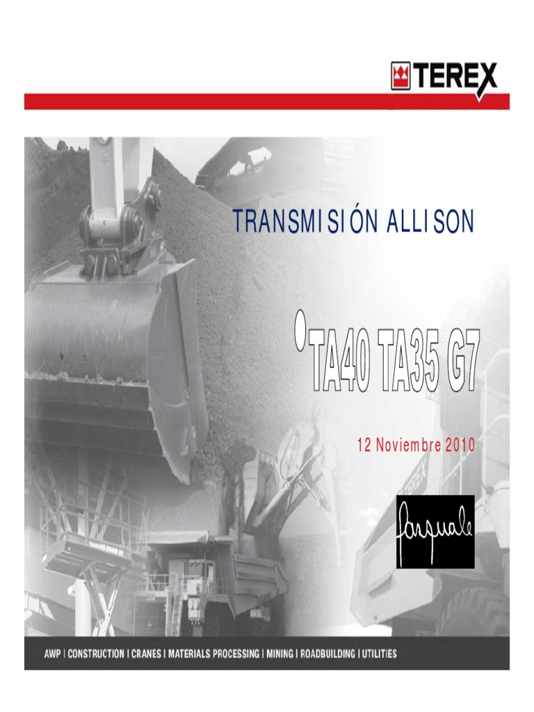 TA35 40 G7 Transmision Allison | PDF | Transmisión (Mecánica) | Física ...