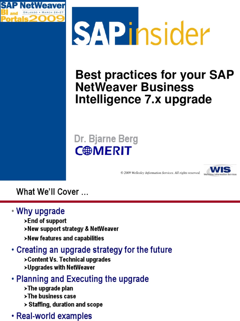 750 Best Practices For Your Sap Netweaver Bi Upgrade | PDF | Portable ...
