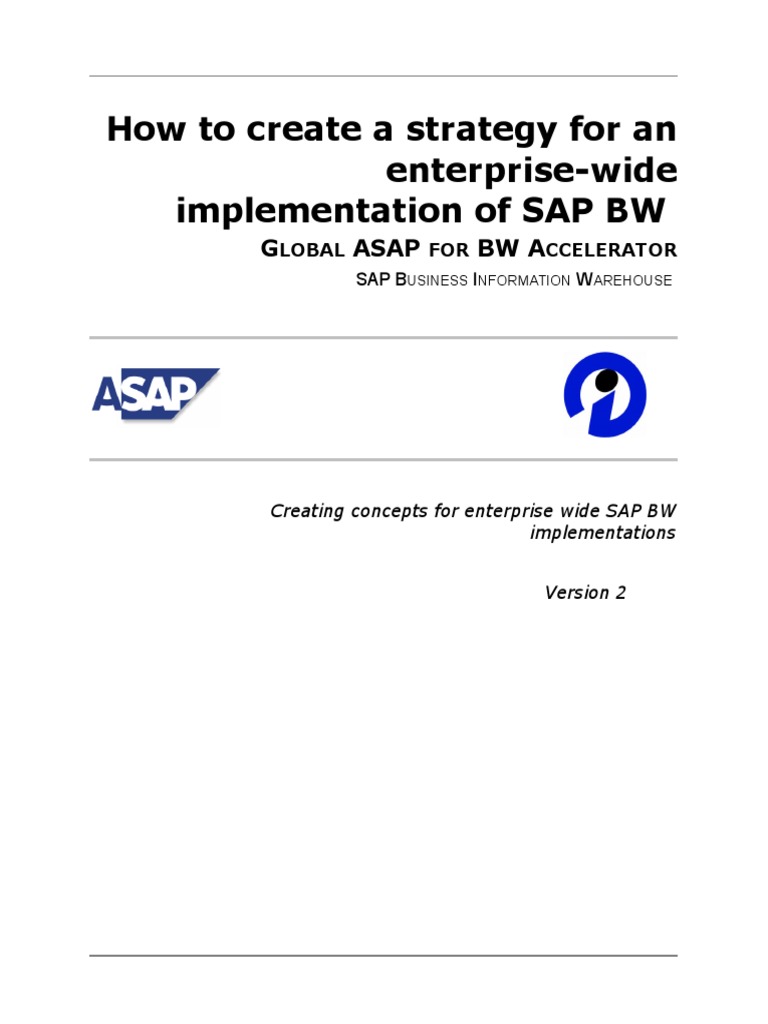 770 Sap BW Implementation Strategy | PDF | Business Process | Sap Se