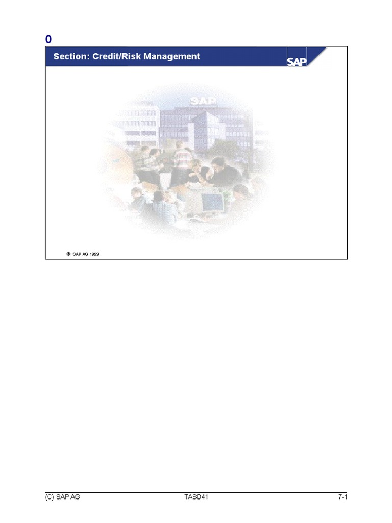 782 Sap SD Credit or Risk Management | PDF | Clearing (Finance) | Payments