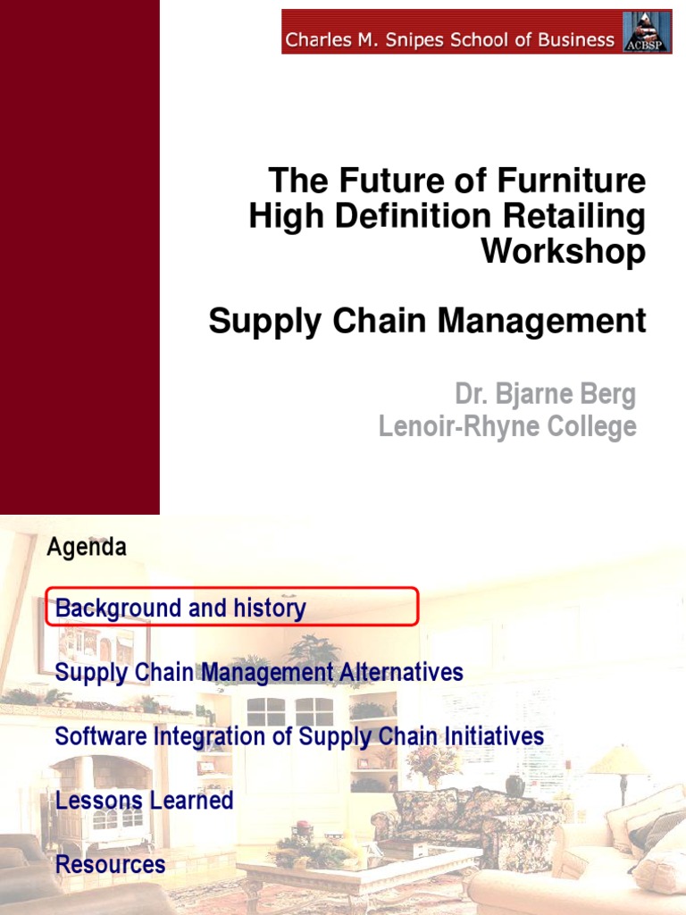Furniture Supply Chain Strategies | PDF | Supply Chain Management ...