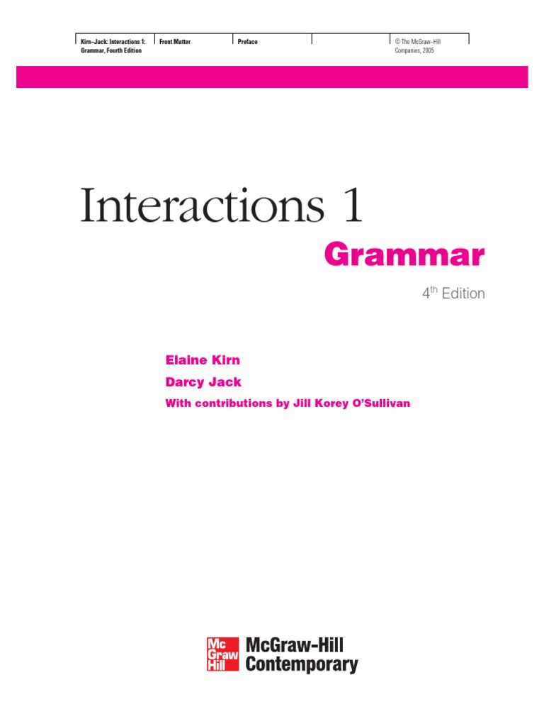 Interactions 1 | PDF | Verb | Grammatical Tense
