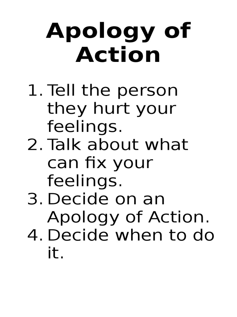 4-Step Apology Action Guide | PDF