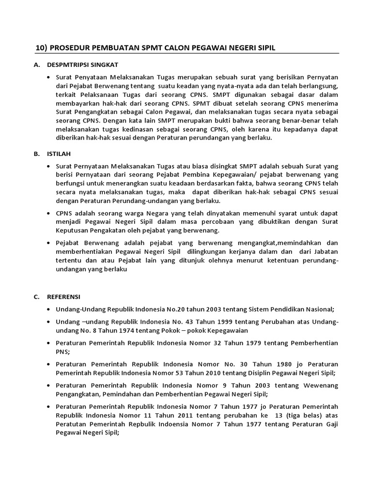11 Sop SPMT Cpns | PDF