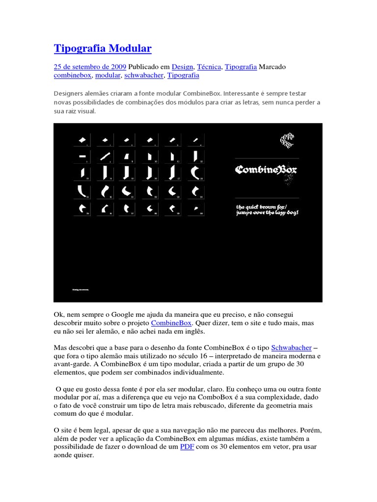 Tipografia Modular | PDF | Casa e Jardim | Arte