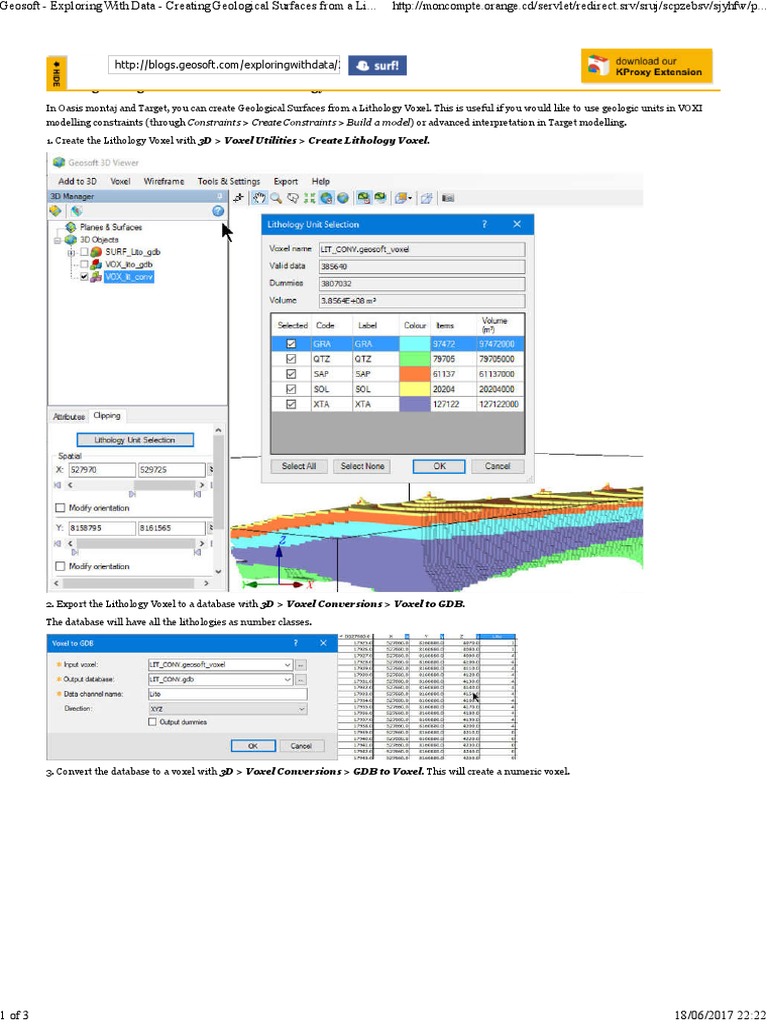 Geosoft - Exploring With Data - Creating Geological Surfaces From A ...