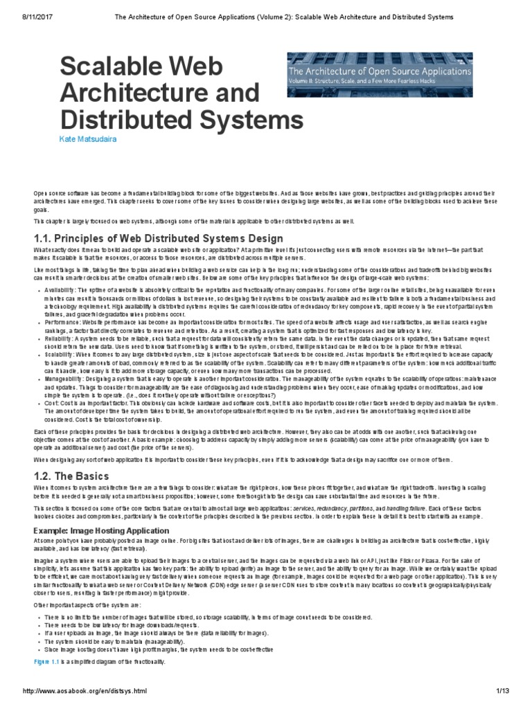 Scalable web architecture and distributed systems principles | PDF | Cache (Computing) | Load ...