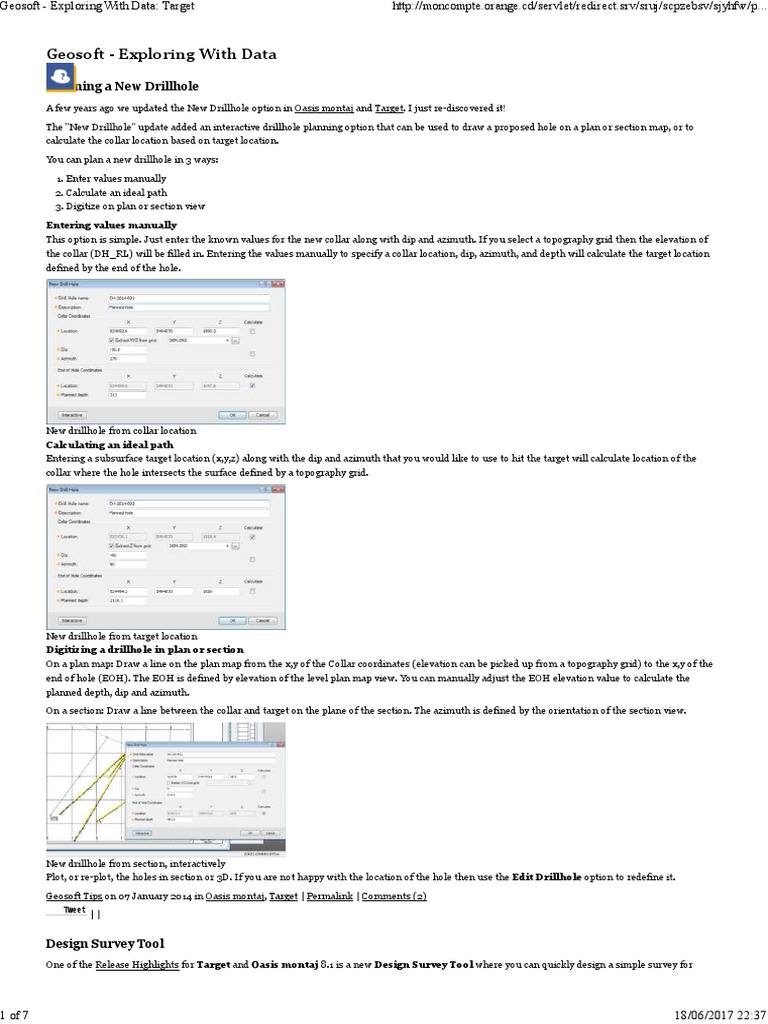 Geosoft - Exploring With Data - Target4 | PDF | Interpolation | Surveying