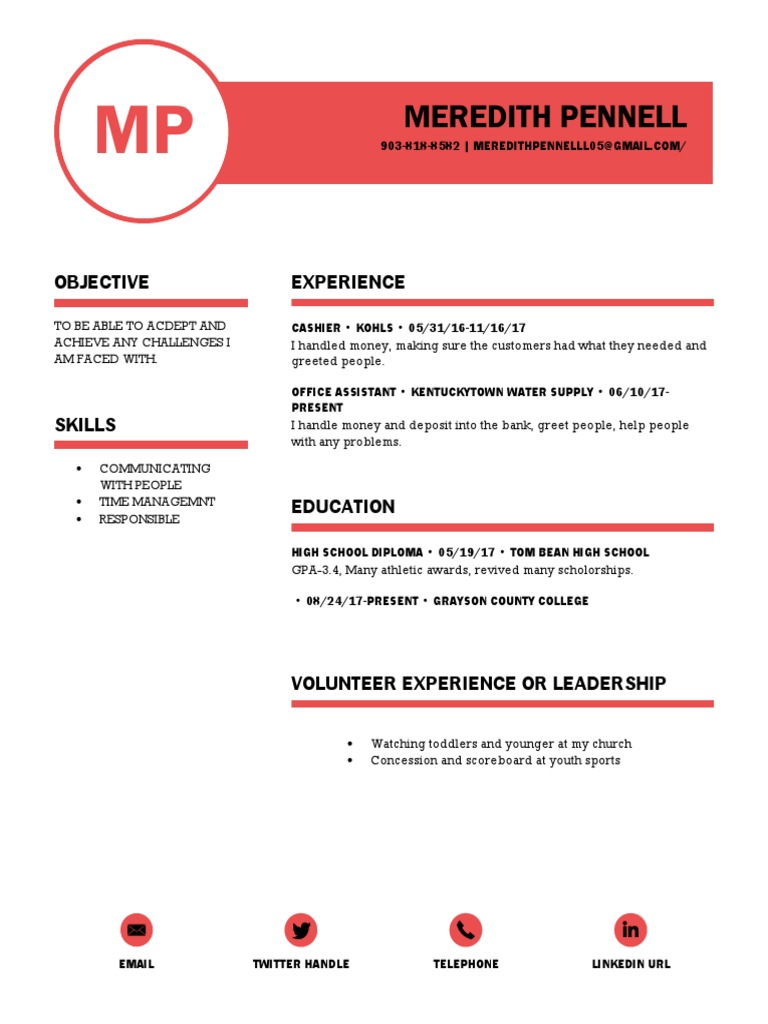 Meredith Pennell: Objective Experience | PDF