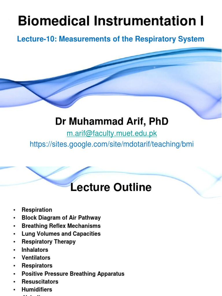 Measurement and Monitoring of the Respiratory System | PDF ...