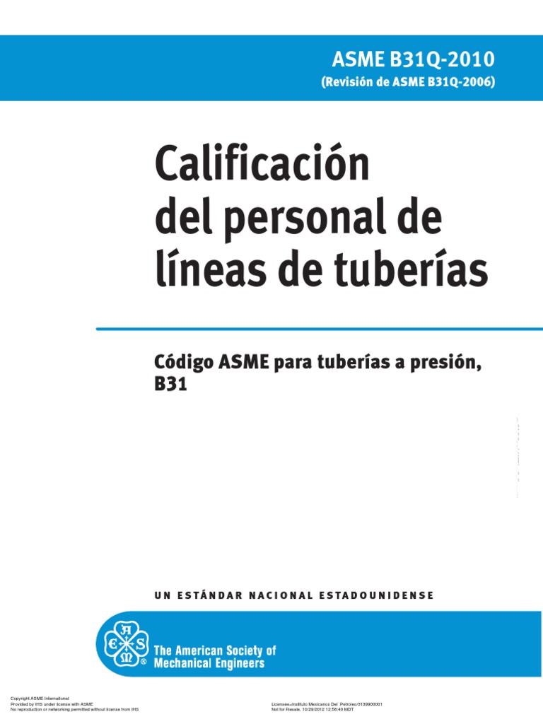 Asme B31Q 2010español | PDF