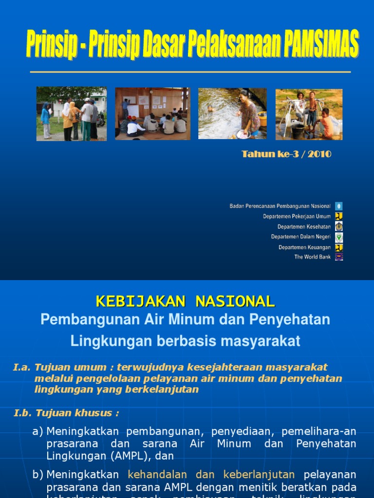 3 - Prinsip Dasar Pelaksanaan PAMSIMAS | PDF