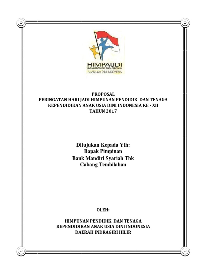Proposal Himpaudi 2017 | PDF