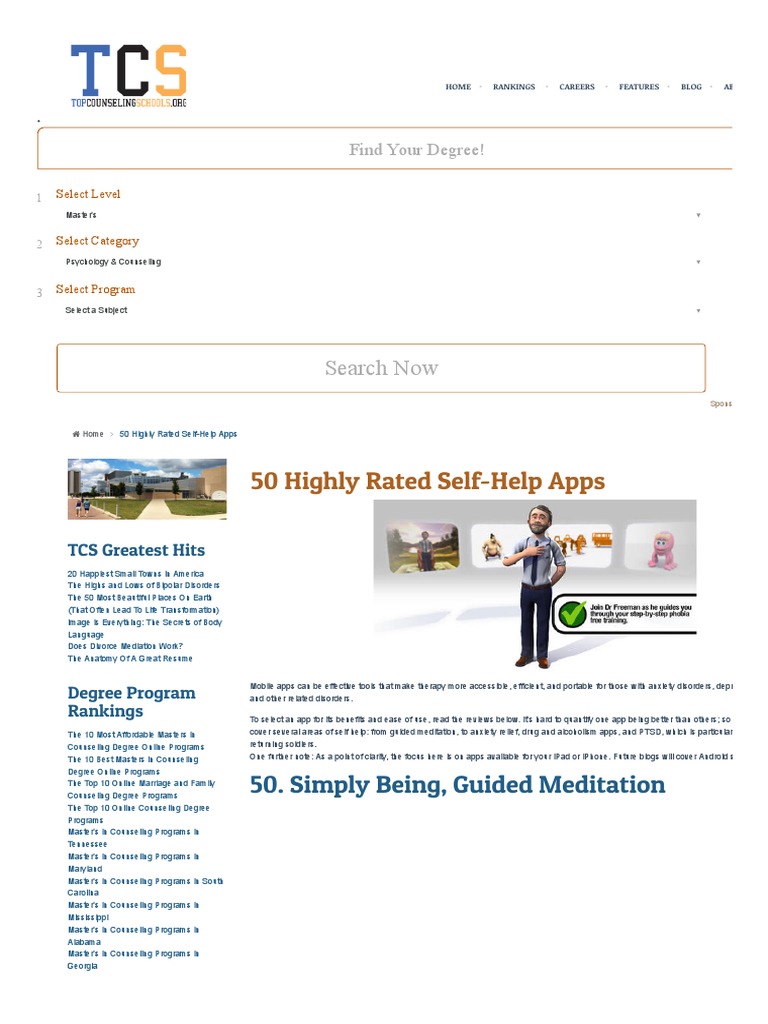 50 Highly Rated Self-Help Apps | PDF | Obsessive–Compulsive Disorder ...