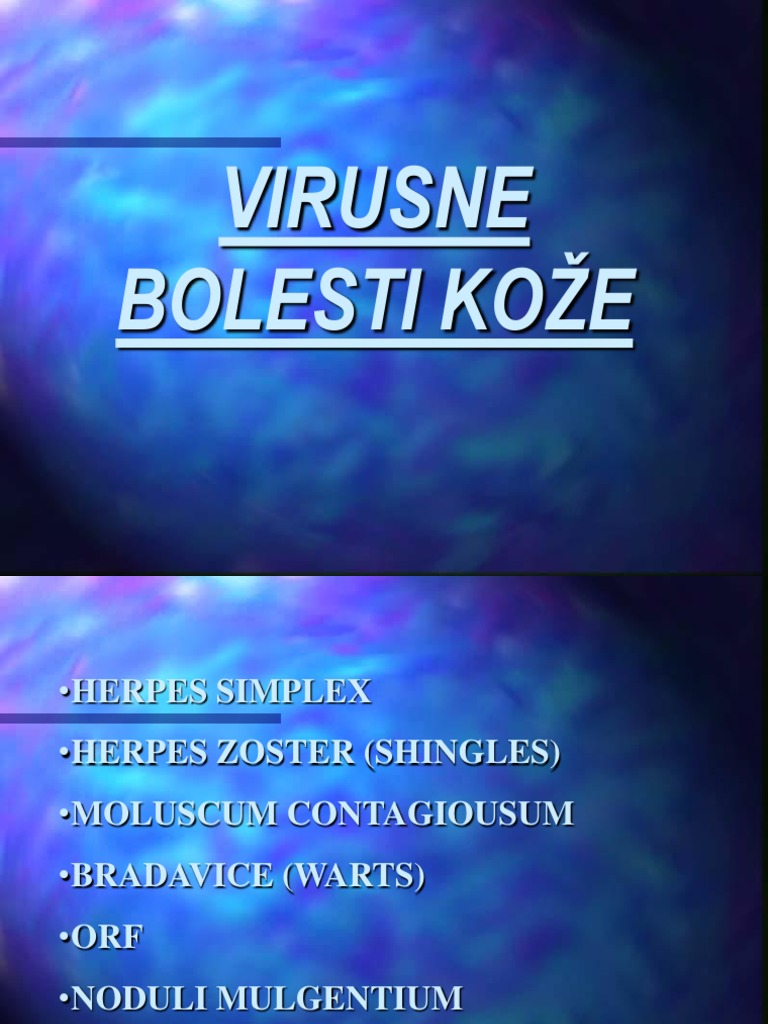 Virusne Infekcije Koze | PDF