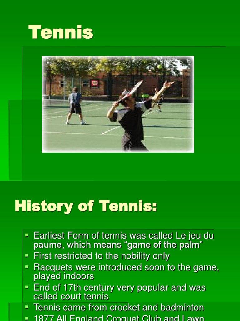 Power Point Tennis Presentation 1 | PDF | Racquet Sports | Ball Games