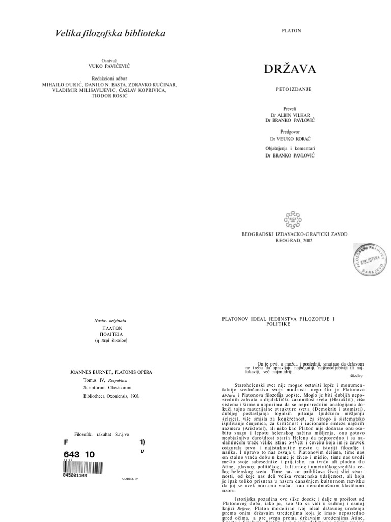 Platon - Drzava PDF | PDF