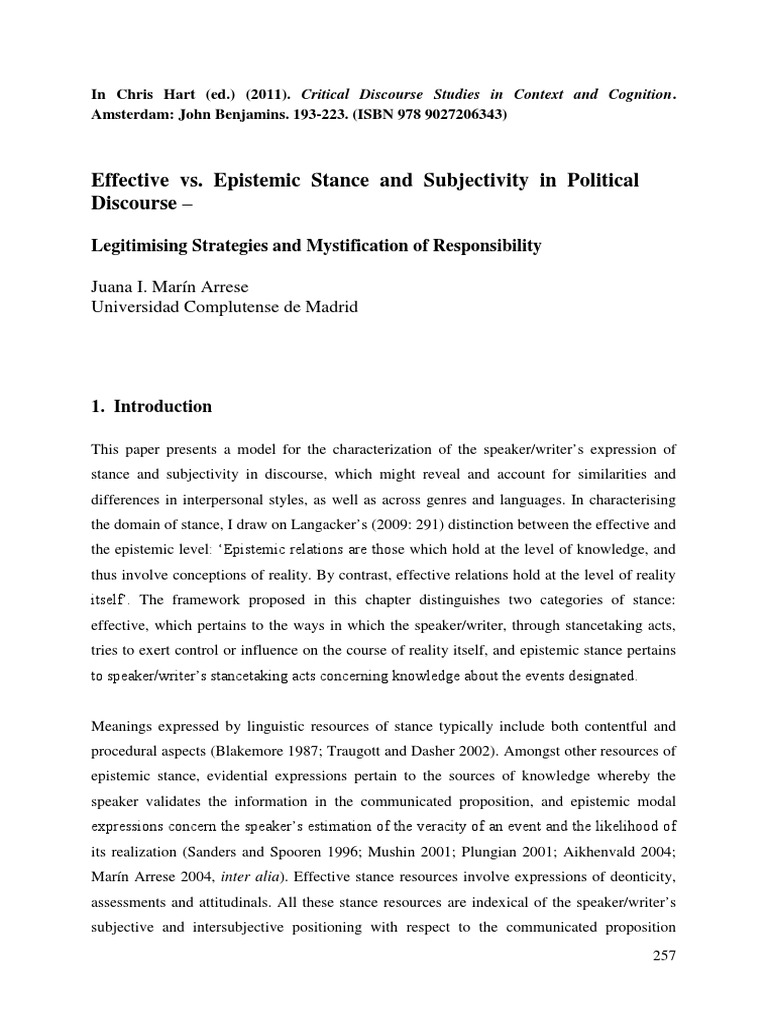 CDSCC 2011 Marin Arrese PDF | PDF | Discourse | Style (Fiction)