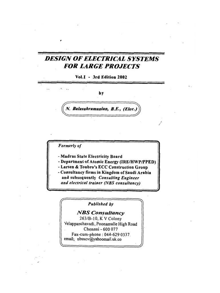 Design of Electrical Systems | PDF | Relay | Electrical Equipment
