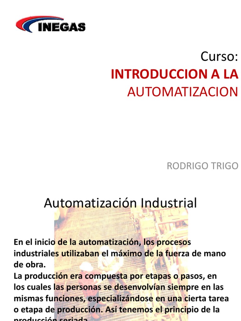 1 Introduccion A La Automatizacion PDF | PDF | Controlador lógico programable | Automatización