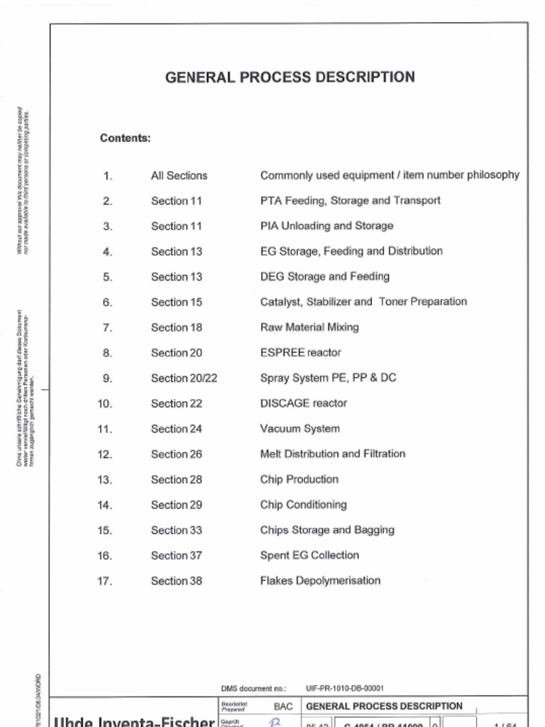 C4054 UIF PR 1010 DB 00001 0 General Process Description | PDF