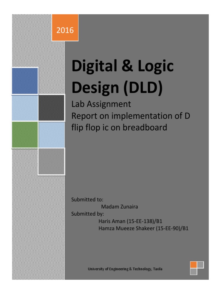 Digital & Logic Design (DLD) : Lab Assignment Report On Implementation ...