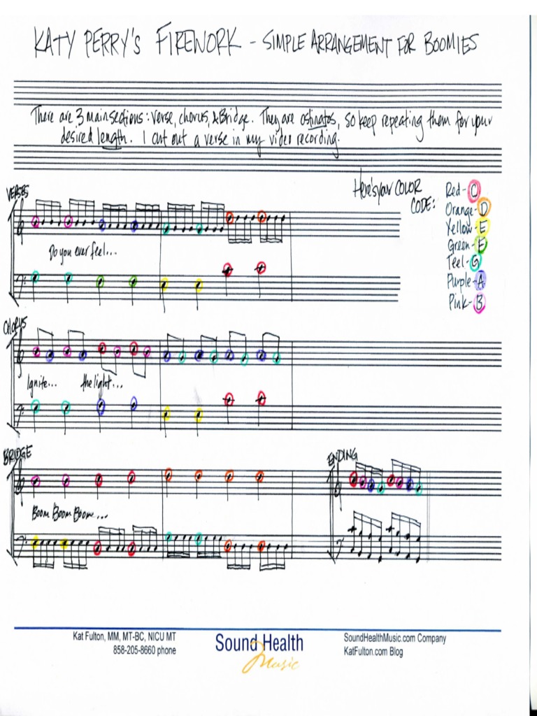 Firework - Boomwhacker | PDF