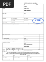 International Transport CMR Form | PDF