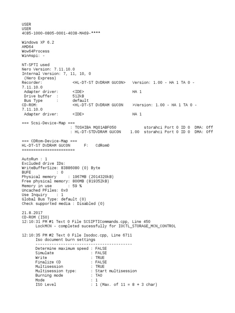 Log | PDF | Windows Registry | Data Management