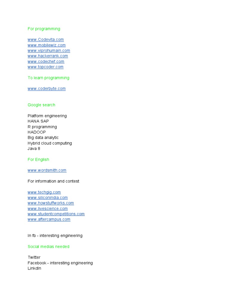 For Programming: Platform Engineering Hana Sap R Programming Hadoop Big ...