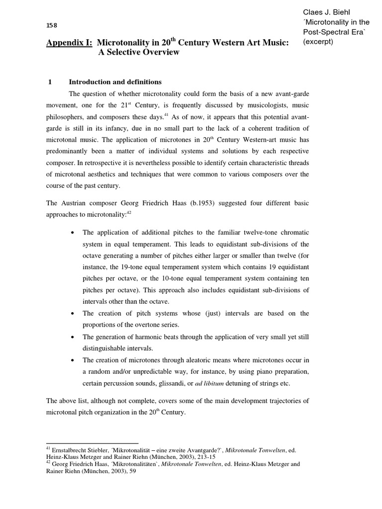 Microtonality A Selective Overview PDF | PDF | Interval (Music) | Scale ...