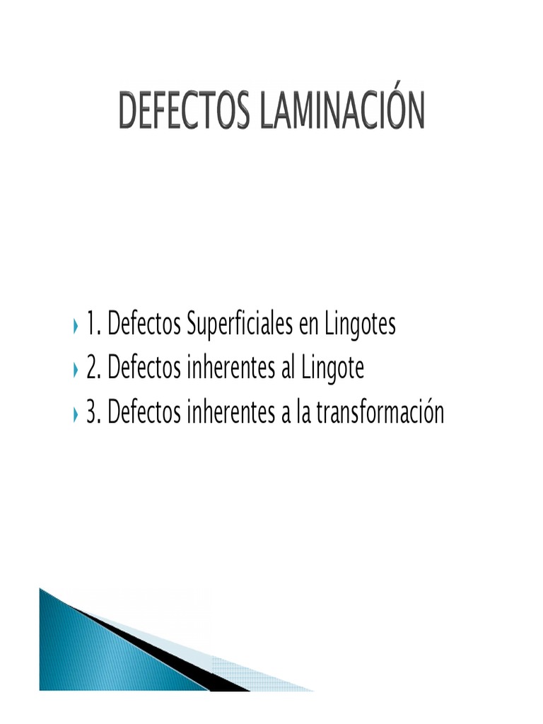 Defectos Superficiales en Lingotes | PDF | Acero | Rieles