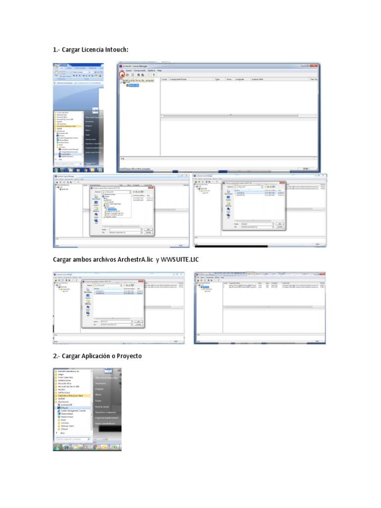 Instalacion de Licencias y Aplicacion Intouch | PDF