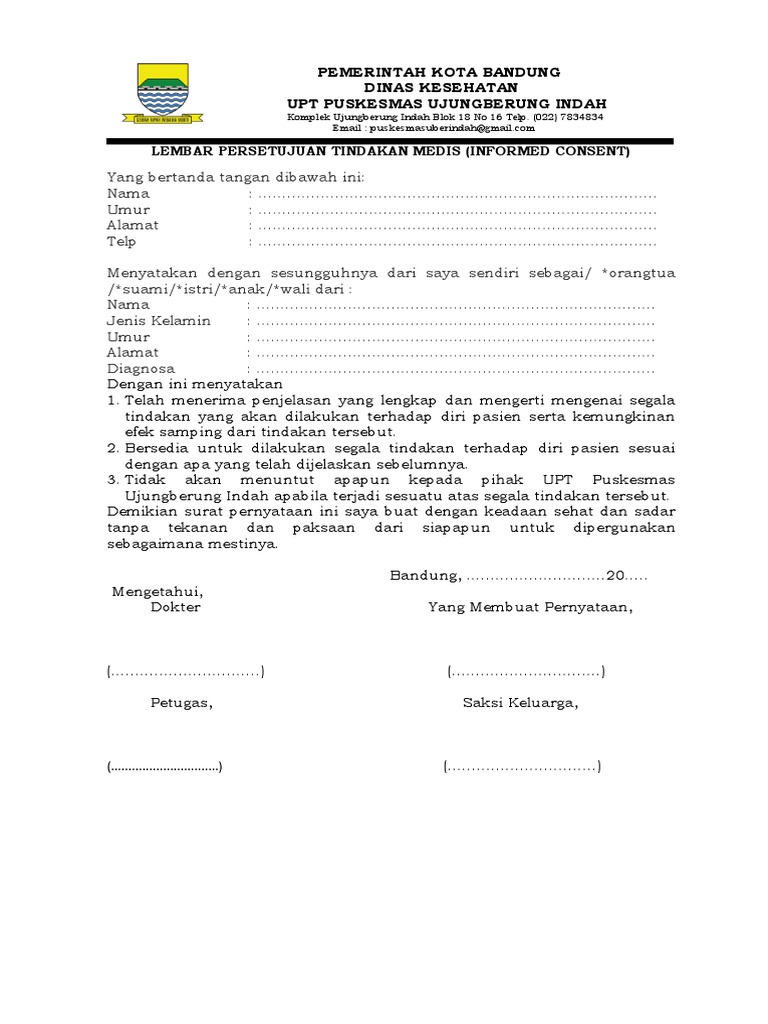 Informed Consent Tindakan Medis | PDF