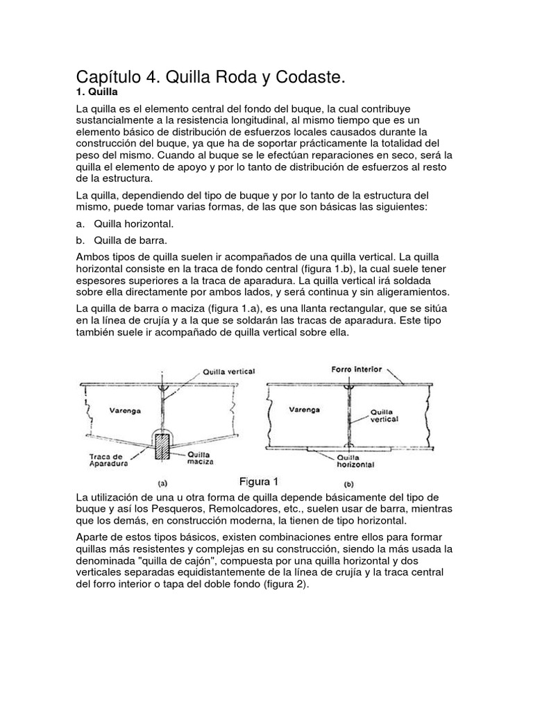 Capítulo 4 Quilla Roda y Codaste | PDF | Acero | Timón